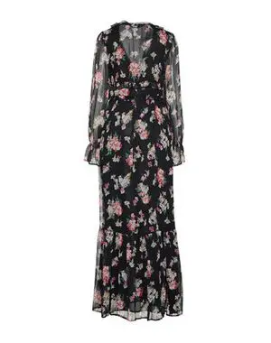 Liu Jo Maxi Dress In Chiffon With Floral Print And Ruffles
