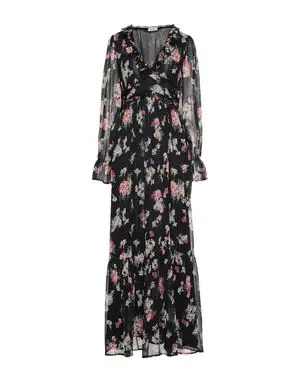 Liu Jo Maxi Dress In Chiffon With Floral Print And Ruffles