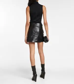 AGOLDE Faux-leather Mini Skirt
