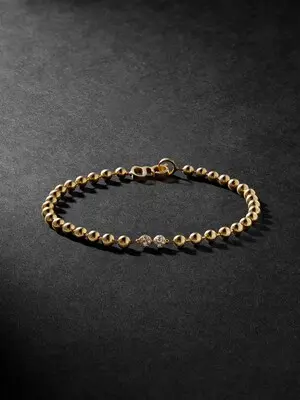 GREG YUNA Umlaut 14-karat Diamond Bracelet - Gold