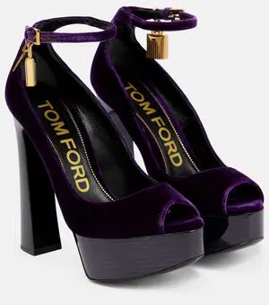 TOM FORD Velvet Platform Pumps