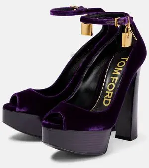TOM FORD Velvet Platform Pumps