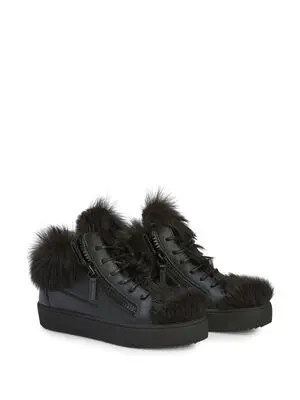 GIUSEPPE ZANOTTI Marlena Winter Mid-top Sneakers - Black