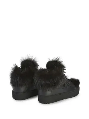 GIUSEPPE ZANOTTI Marlena Winter Mid-top Sneakers - Black