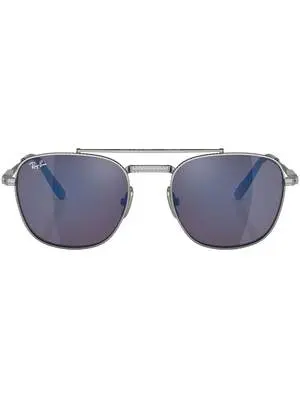 Ray-ban Frank Ii Titanium Pilot Sunglasses