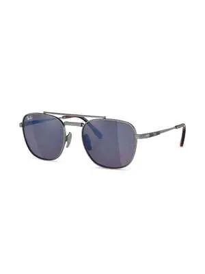 Ray-ban Frank Ii Titanium Pilot Sunglasses