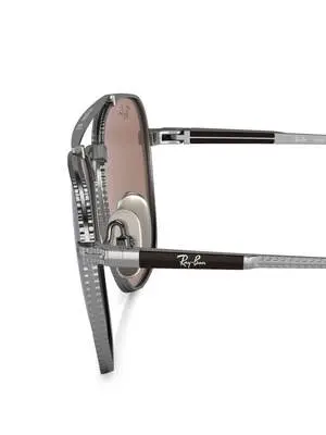 Ray-ban Frank Ii Titanium Pilot Sunglasses