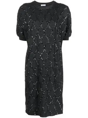 Brunello Cucinelli Sequin-embellished Shift Dress