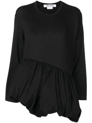 Comme Des Garçons Gathered-hem Blouse