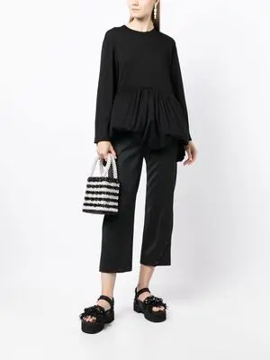 Comme Des Garçons Gathered-hem Blouse