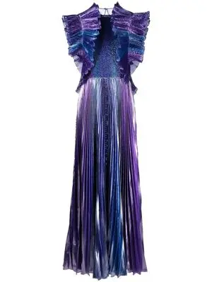 Alberta Ferretti Ruffle-detail Sleeveless Dress