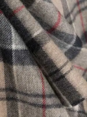 Barbour Holden Checked Fringe-trimmed Scarf - Grey