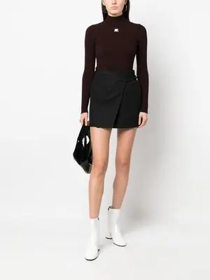 COURREGES Reedition Ribbed Sweater - Brown