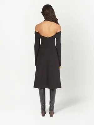 FERRAGAMO Off-shoulder Midi Dress