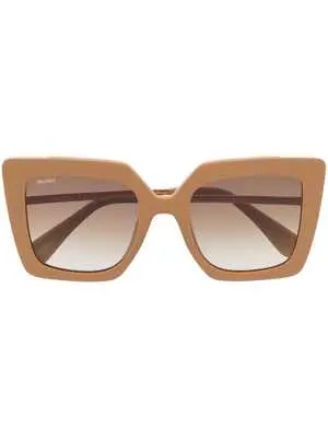 Max Mara Square-frame Tinted Sunglasses - Brown