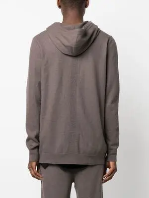Rick Owens Drawstring Zip-up Hoodie - Grey