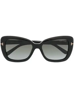 TOM FORD Butterfly-frame Sunglasses With Logo Detail - Black