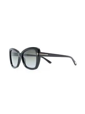 TOM FORD Butterfly-frame Sunglasses With Logo Detail - Black