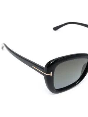 TOM FORD Butterfly-frame Sunglasses With Logo Detail - Black