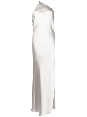 Michelle Mason Single-shoulder Maxi Dress - Grey