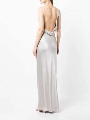 Michelle Mason Single-shoulder Maxi Dress - Grey