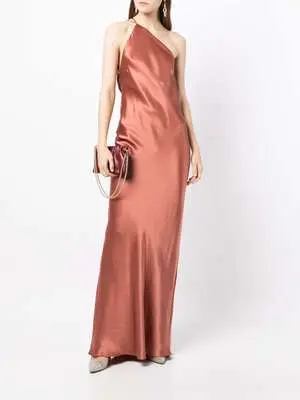 Michelle Mason Single-shoulder Maxi Dress - Orange