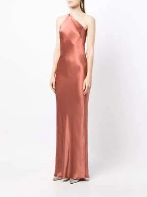 Michelle Mason Single-shoulder Maxi Dress - Orange