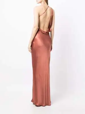 Michelle Mason Single-shoulder Maxi Dress - Orange