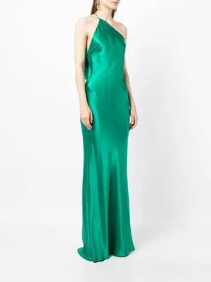 Michelle Mason Single-shoulder Maxi Dress - Green