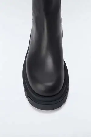Mackage Storm-u Leather Chelsea Boots - Coffee