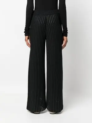 Fabiana Filippi Chunky-knit Wide-leg Trousers - Black
