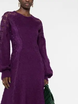 Alberta Ferretti Long-sleeve Knitted Dress