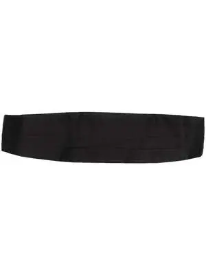 Zegna Pleated Silk Cummerbund - Black