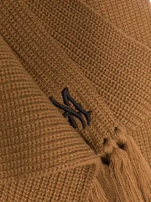 Amiri Logo-embroidered Cashmere Scarf