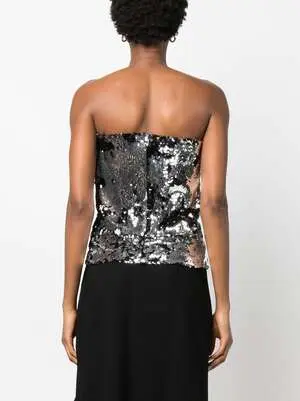 Isabel Marant Sequin-embellished Plunge Top
