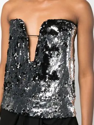 Isabel Marant Sequin-embellished Plunge Top