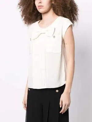 EDWARD ACHOUR PARIS Bow-detail Top - White