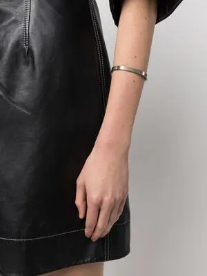 MAISON MARGIELA Logo-engraved Cuff Bracelet - Silver