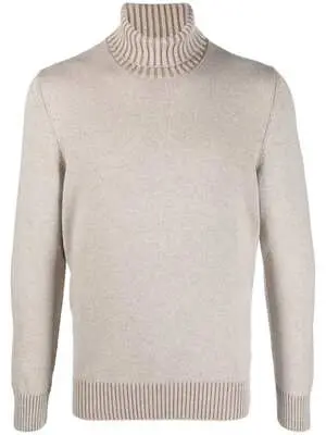 FILERIA Roll-neck Cashmere Jumper - Neutrals