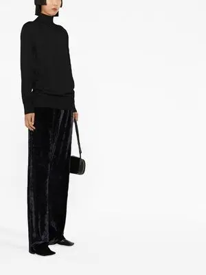 JIL SANDER Ribbed-knit Wool Jumper - Black