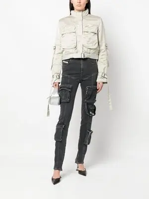 DIESEL® Buckle-strap Detail Cropped Jacket
