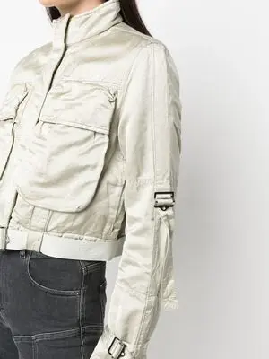 DIESEL® Buckle-strap Detail Cropped Jacket