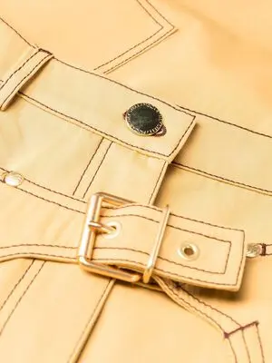 Stella McCartney Buckle-detail Straight Trousers - Yellow