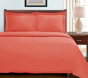 SUPERIOR 300-thread Count Solid Duvet Cover Set, Twin