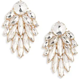 Ettika Crystal Chandelier Earrings - Gold