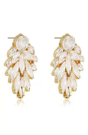 Ettika Crystal Chandelier Earrings - Gold