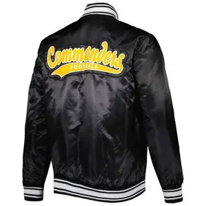 STARTER Washington Commanders Locker Room Satin Varsity Jacket