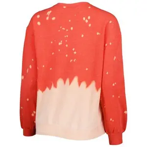 GAMEDAY COUTURE Scarlet Ohio State Buckeyes Twice As Nice Faded Dip-dye Pullover Long Sleeve Top