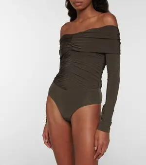 Khaite Panza Off-shoulder Bodysuit