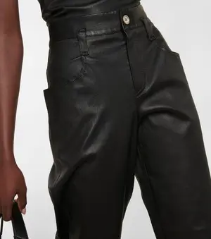 Stouls Cassidy High-rise Wide-leg Suede Pants